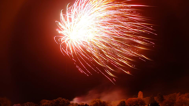 Fab Flameburst fireworks! - Dorset View