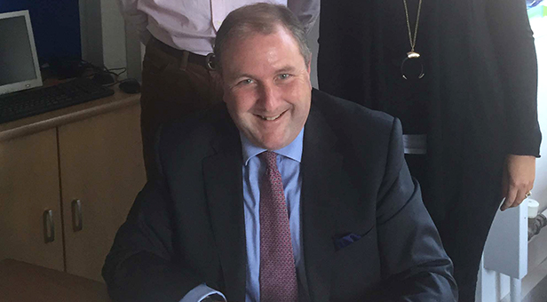 MP judges Teachers cake competition - Dorset View