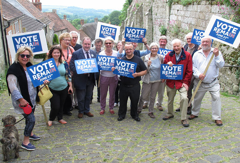 Cross-party gathering in Dorset: vote remain!