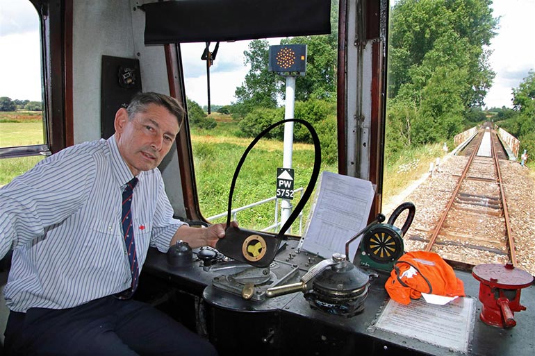 Teen on last Swanage train chuffed to drive diesel 45 years later