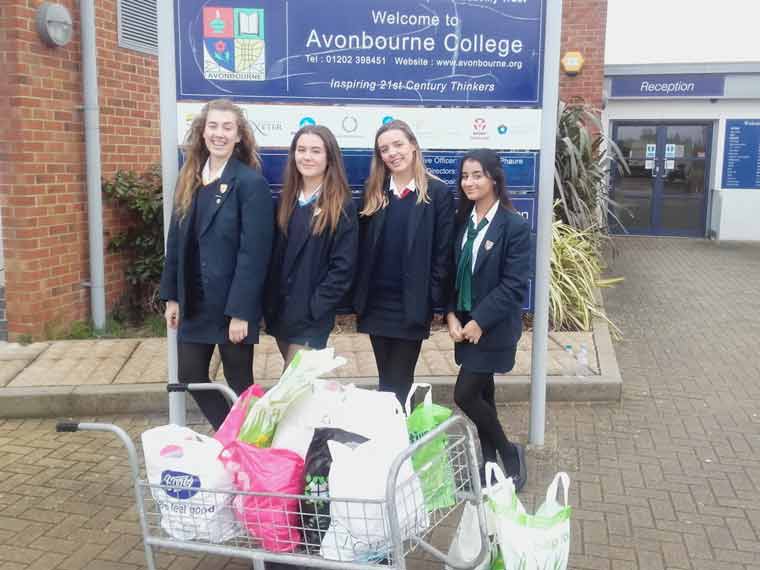 Avonbourne College head girls supporting young homeless