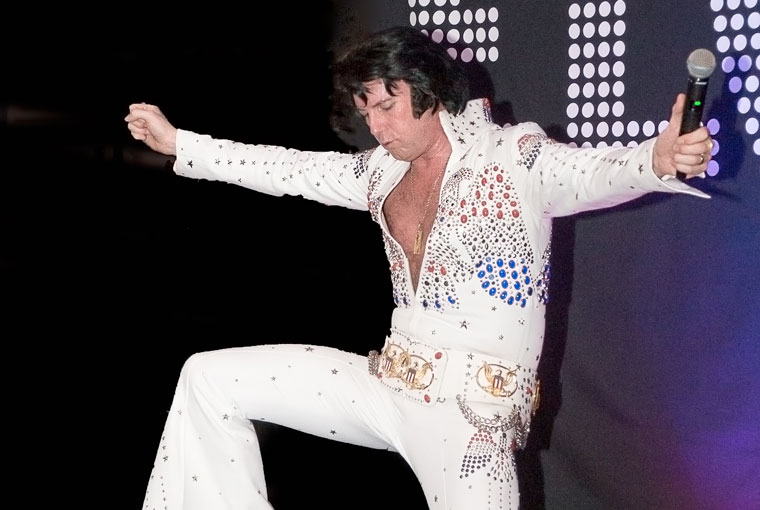 ‘Elvis’ performing in Wimborne