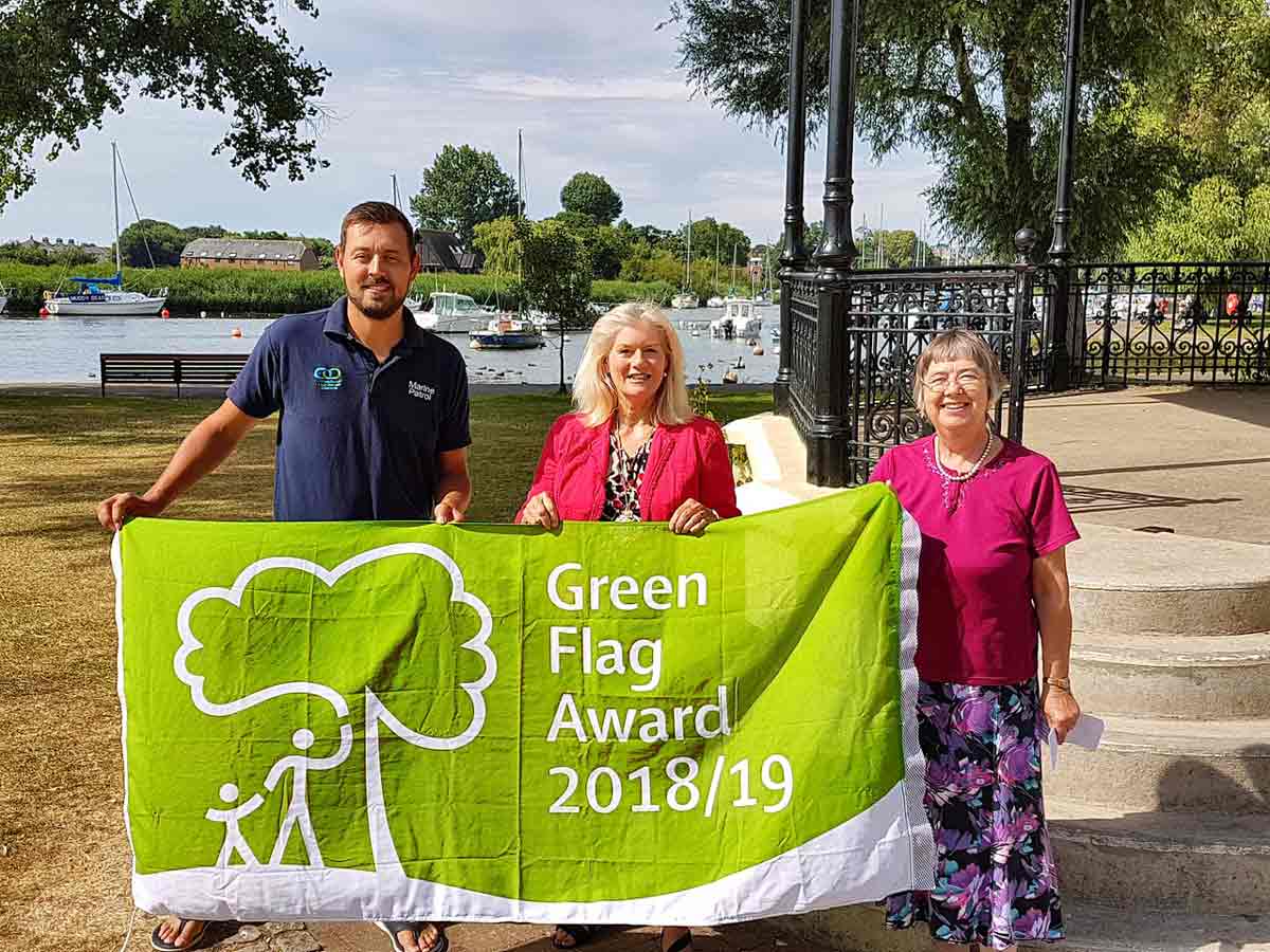 Green Flag raised again at Christchurch Quay - Dorset View