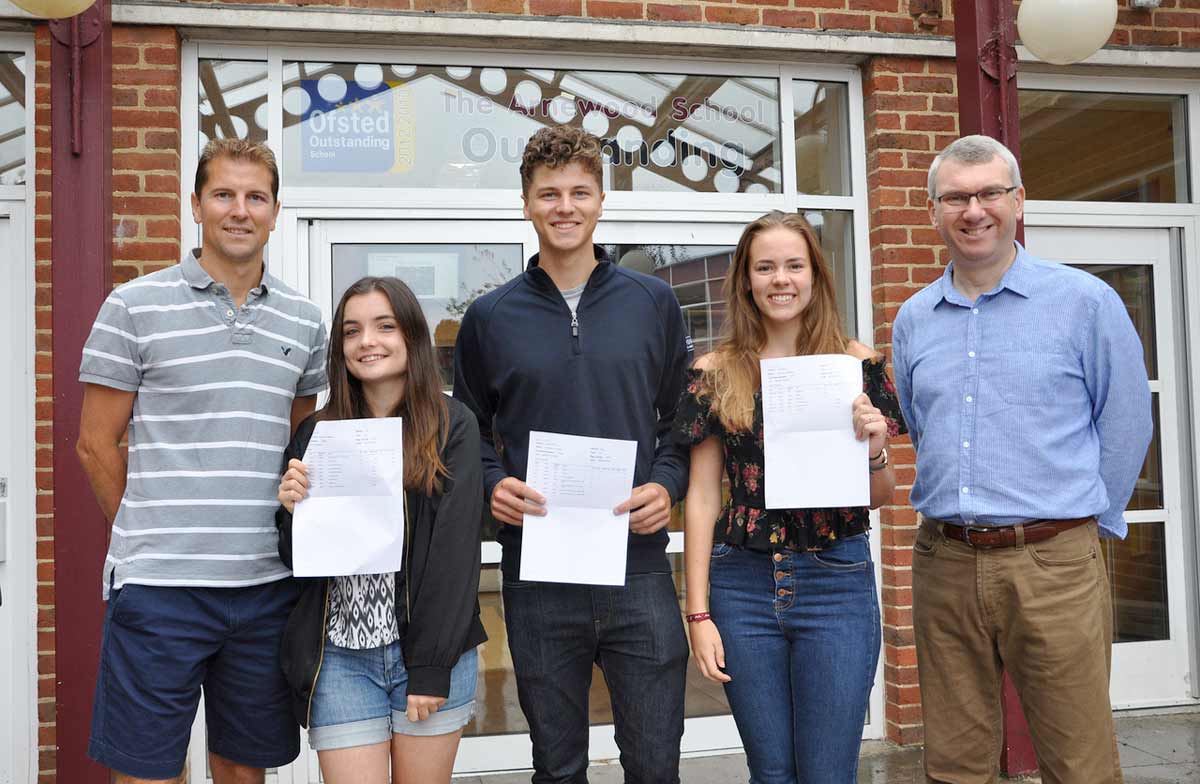 Arnewood School celebrates successful A-level results - Dorset View