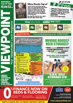 Viewpoint magazine August 2018 - Your independent community magazine