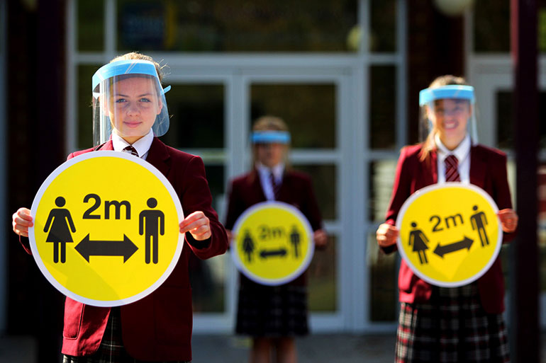 The Arnewood School gifted 120 face shields from former student