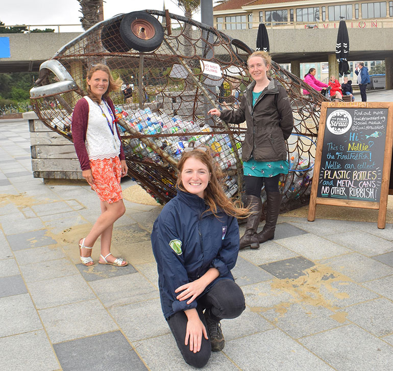Nellie the fish has left Bournemouth Pier Approach