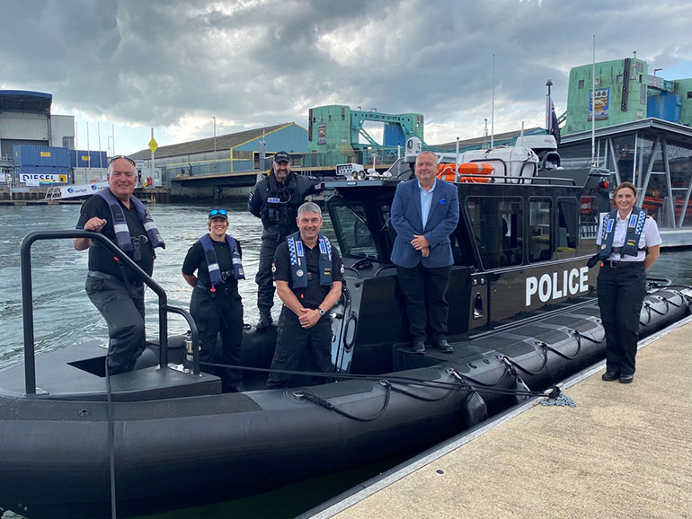 New Dorset Police patrol boat takes to the water