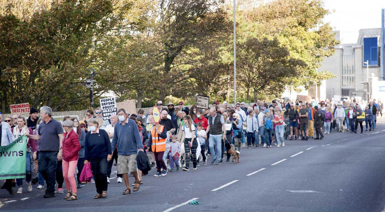 Over 650 people attend Portland march against incineration