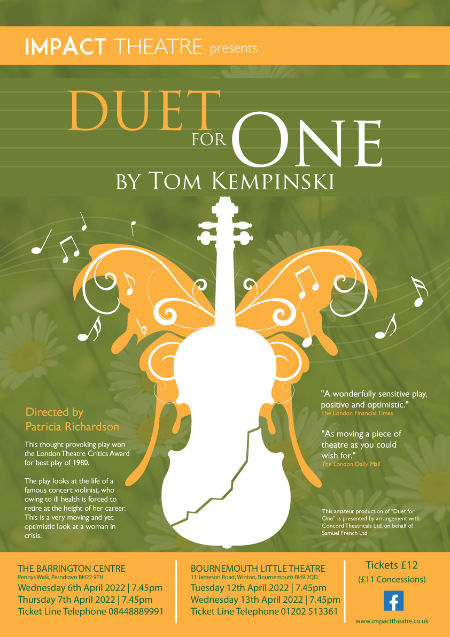 Duet for One to be staged in Ferndown and Winton