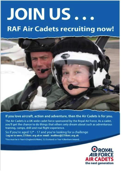 RAF Air Cadets recruiting in Ferndown
