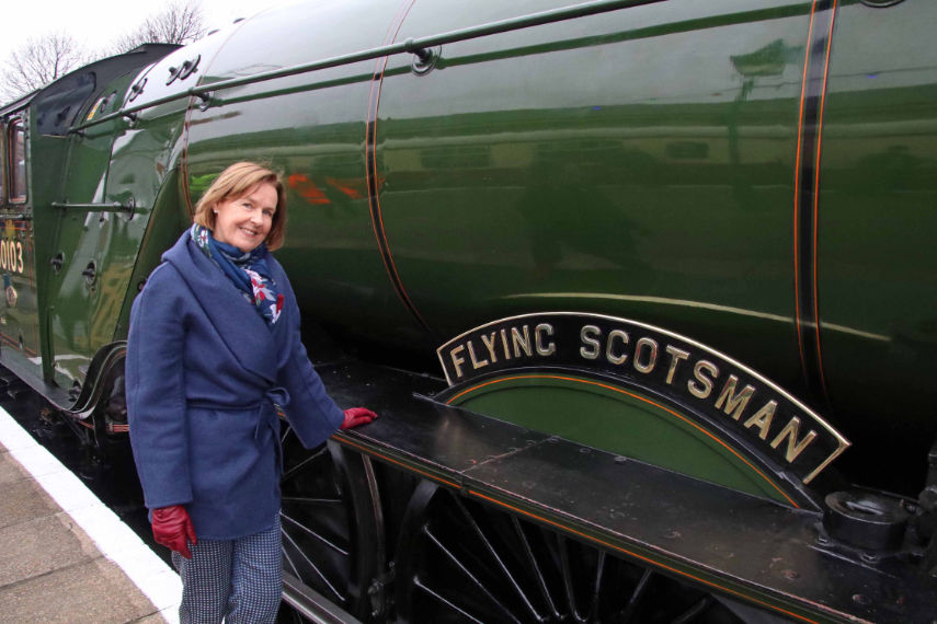 Daughter’s pilgrimage to Swanage to ride behind ‘Flying Scotsman’