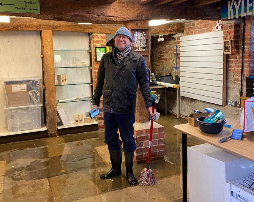 Mopping up at Walford Mill