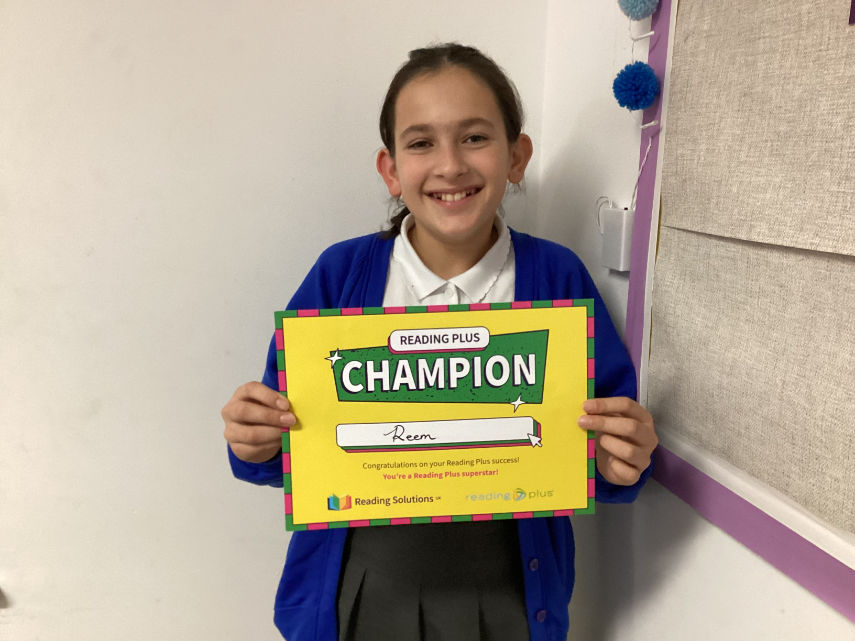 Reem is champion reader