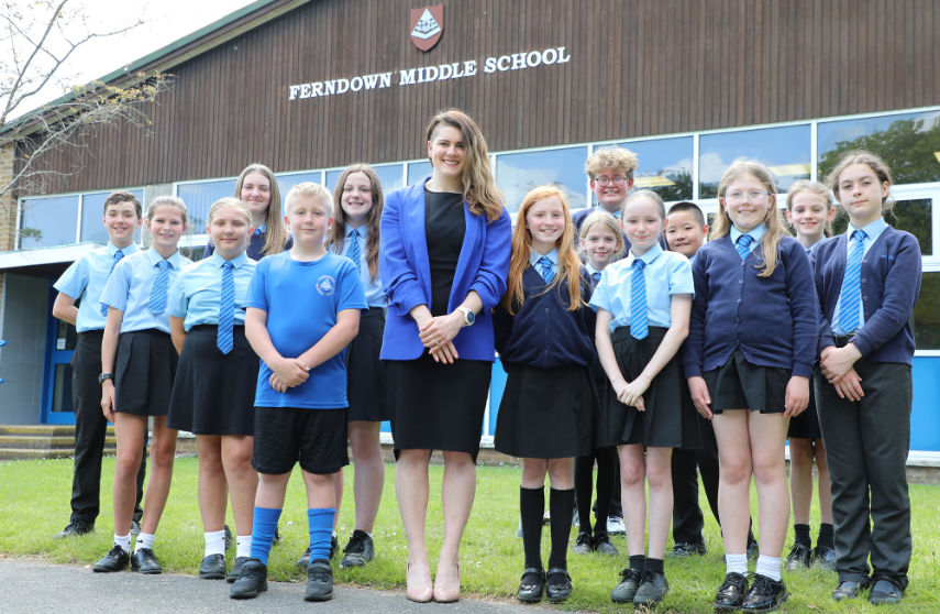 Back to Ferndown Middle School for Amber