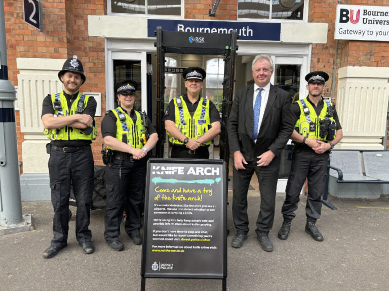 Knife arches used at Bournemouth Station