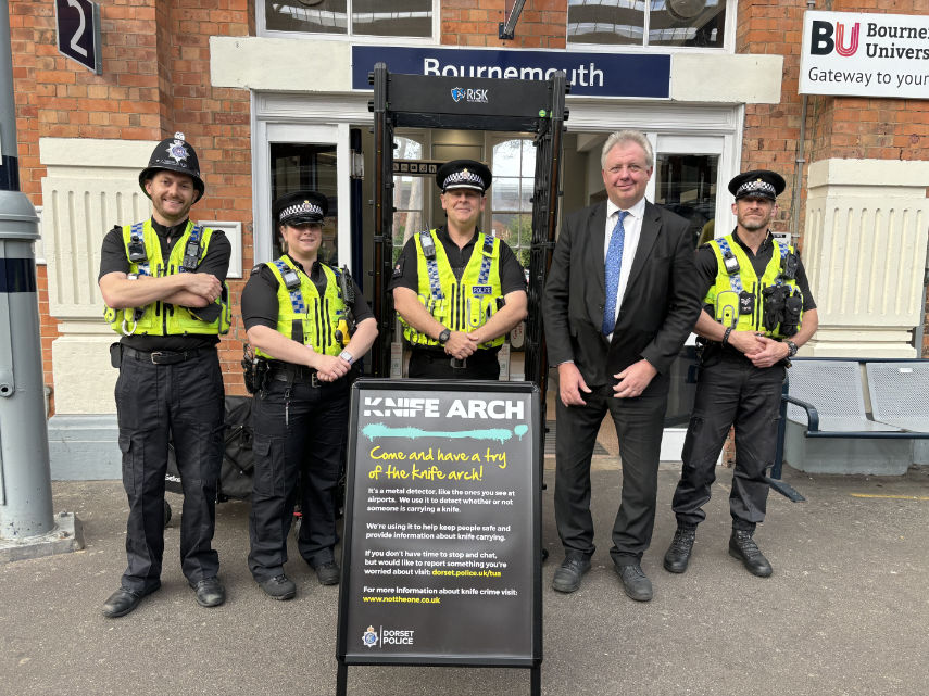 Knife arches used at Bournemouth Station