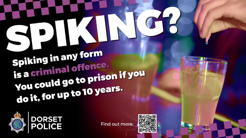 Dorset Police launch campaign raising awareness of spiking