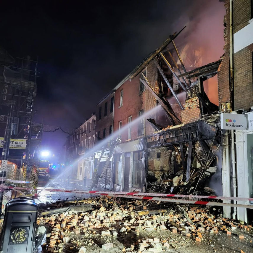 Fire in Dorchester destroys café