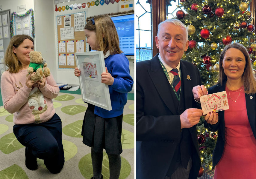 Dorset MP picks Merley student’s design for official Christmas card